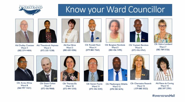 Meet your Ward Councillor - Overstrand Municipality