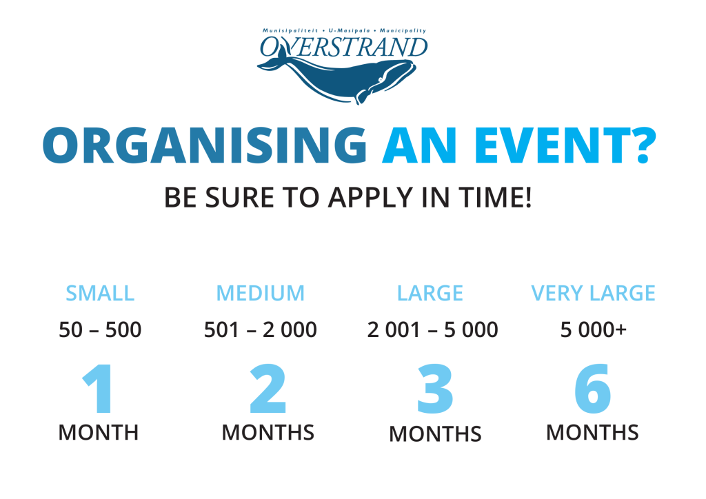 Plan Ahead: Event applications must be submitted early - Overstrand ...